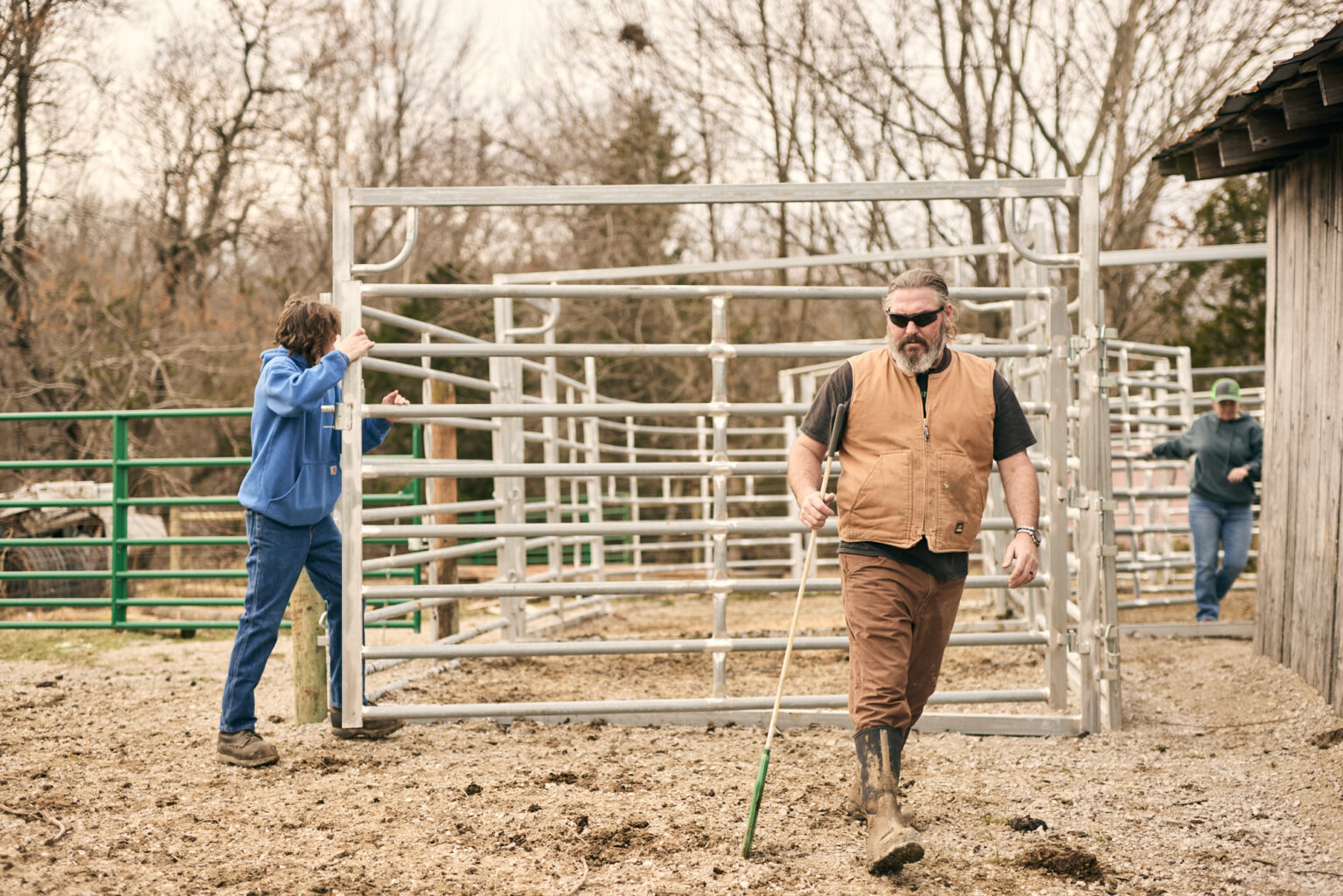 Galvanized Cattle Sweep System | Green River Gate
